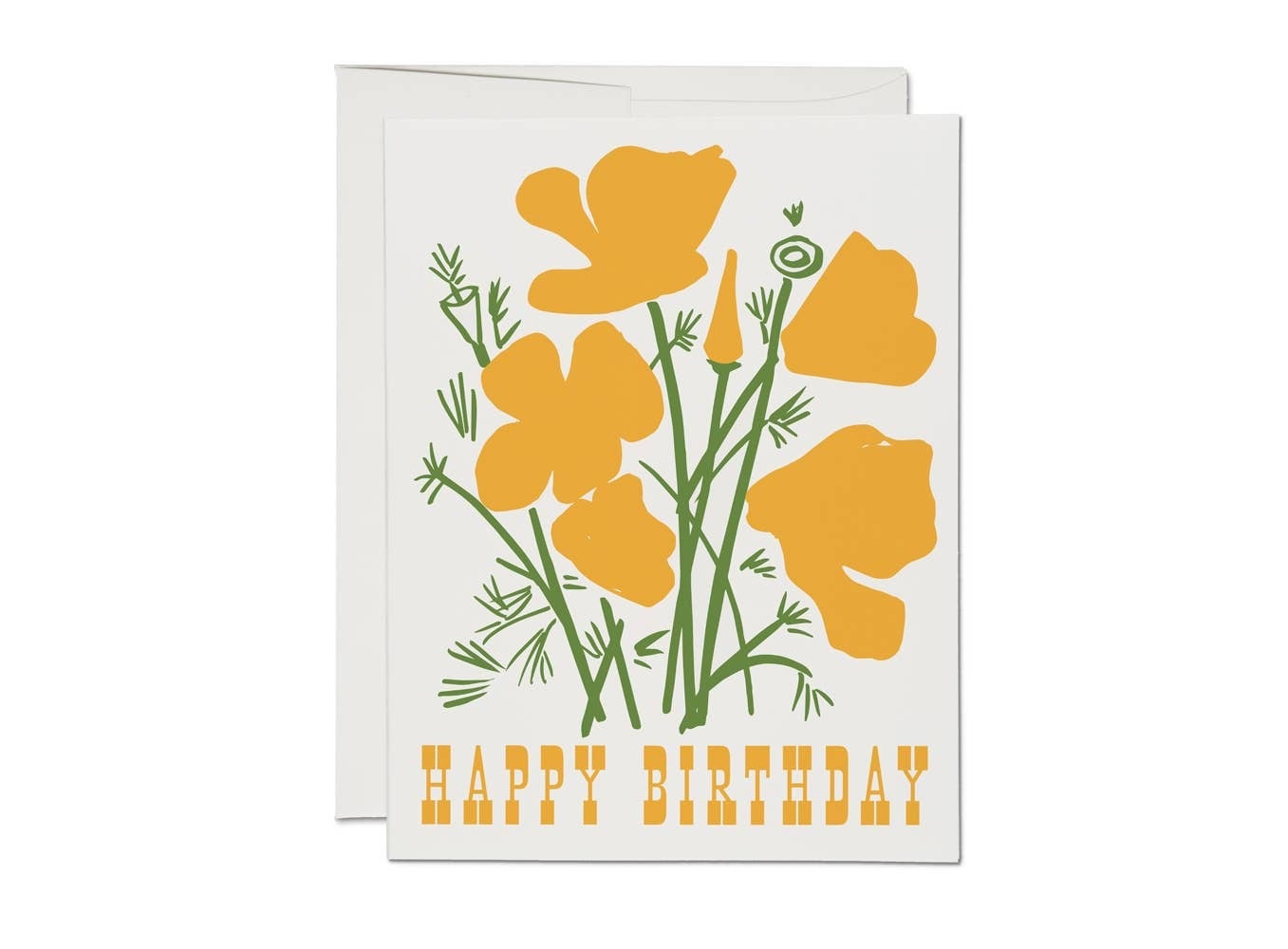 Red Cap Cards - California Poppy birthday greeting card | Brazen Shop ...